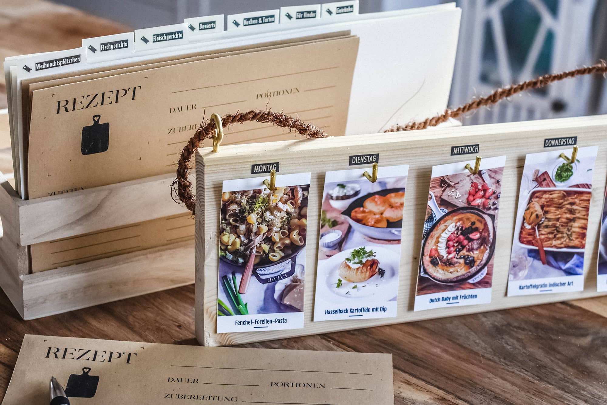 DIY Wochenplan & DIY Rezeptkarten-Box - Home and Herbs