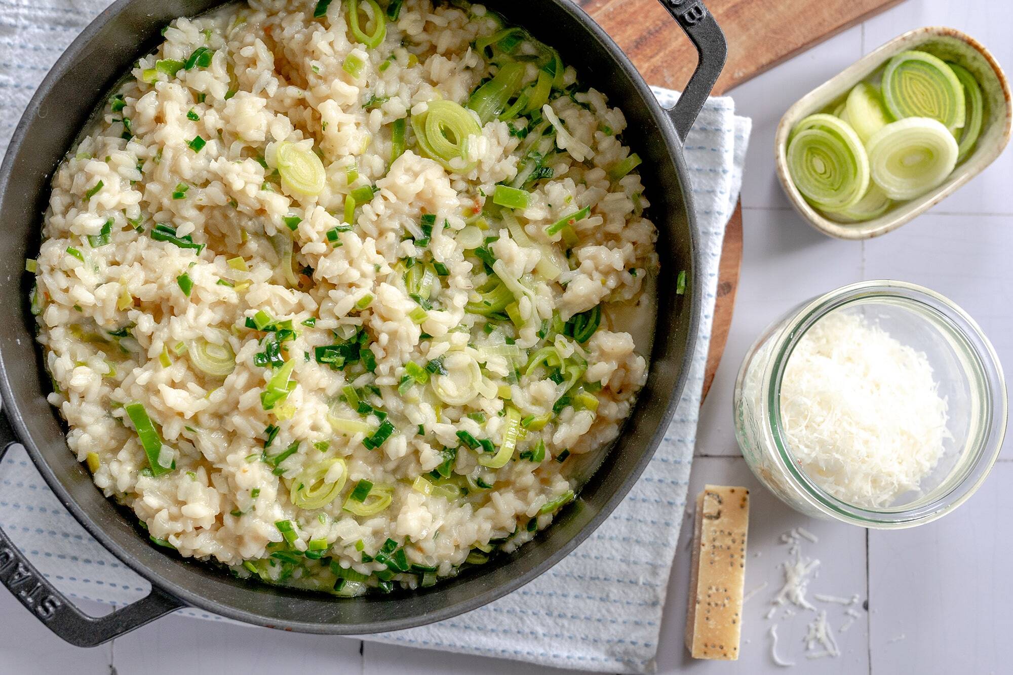 Cremiger Lauch-Risotto - Home and Herbs