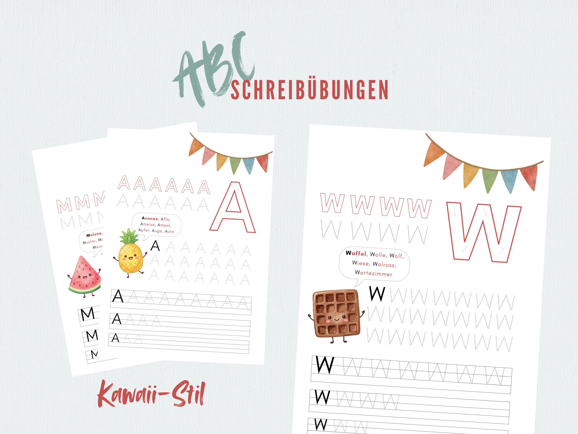 ABC Arbeitsblätter: Erste Alphabet Schreibübungen für Vorschule ...