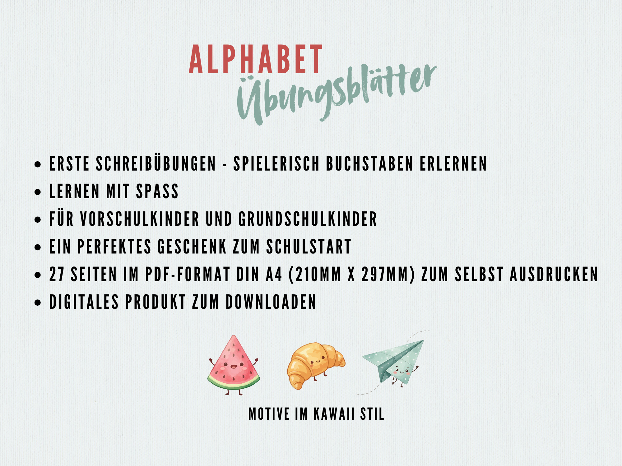 ABC Arbeitsblätter: Erste Alphabet Schreibübungen für Vorschule ...
